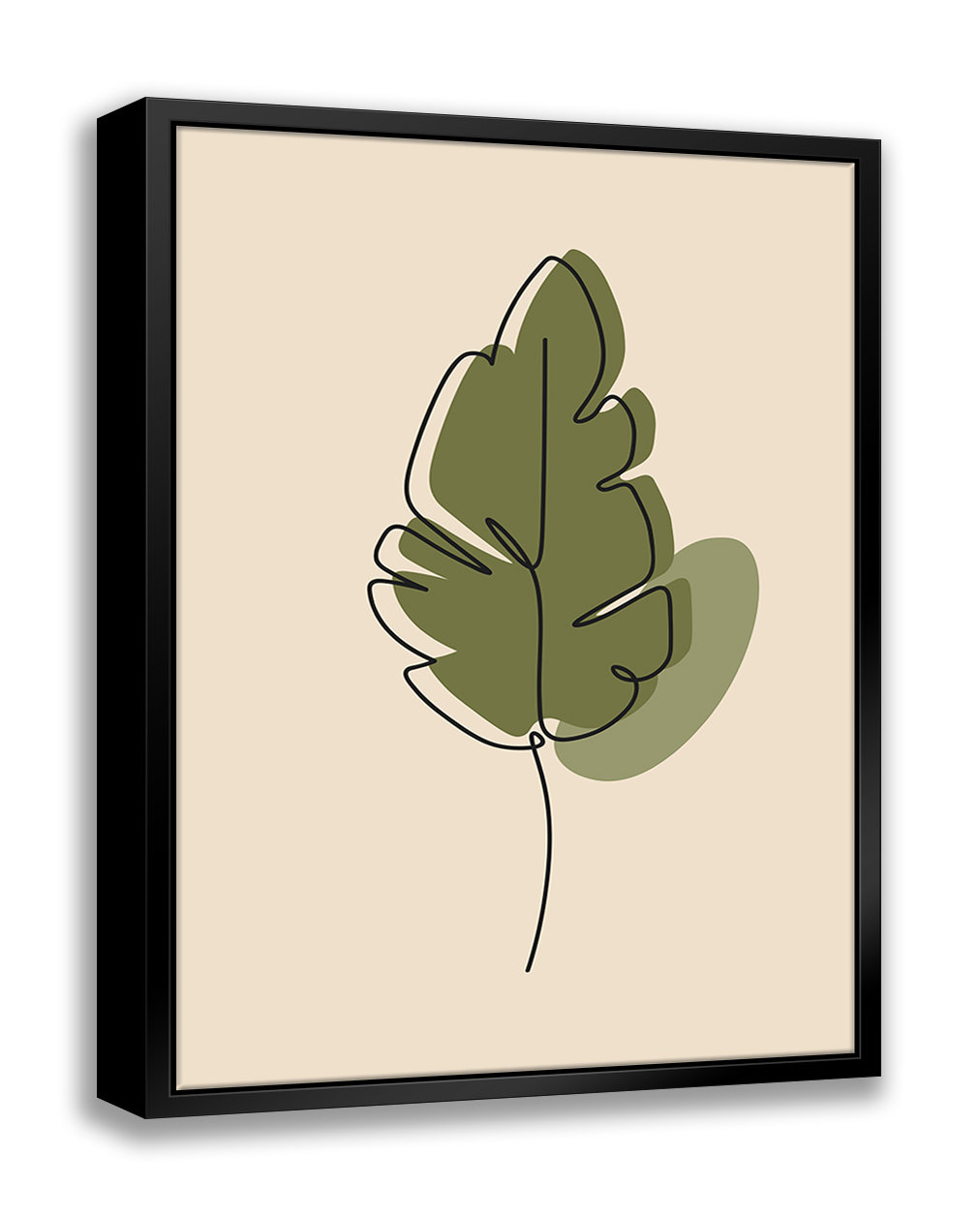 ATX Art Group LLC Abstract One Line Leaf Drawing II by Stanley Print ...