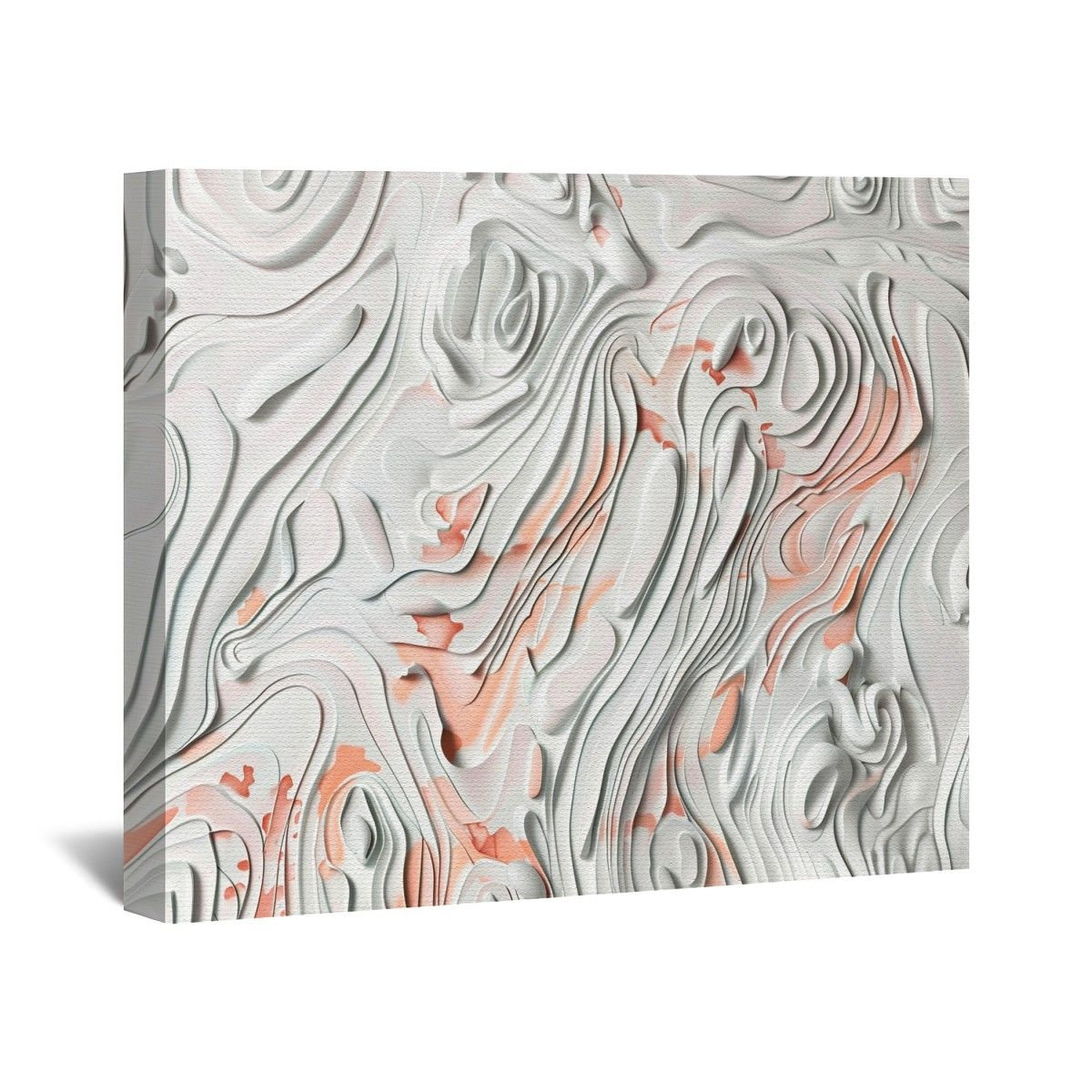 Winston Porter Marble Waves Canvas Wrap - Cool pattern Wall Decor ...