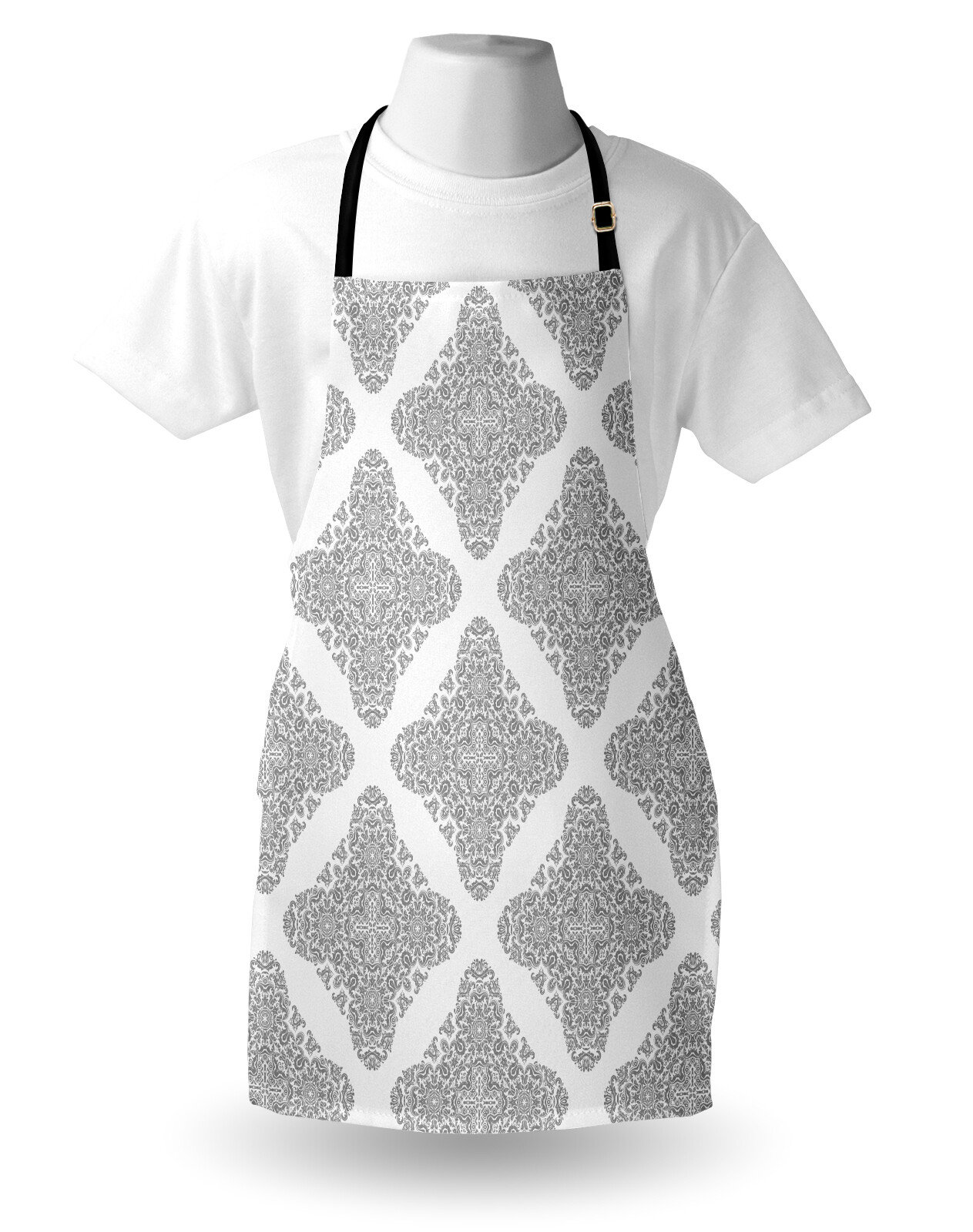 Dakota Fields Floral Apron Unisex Modernized Damask Motifs Adult Size ...