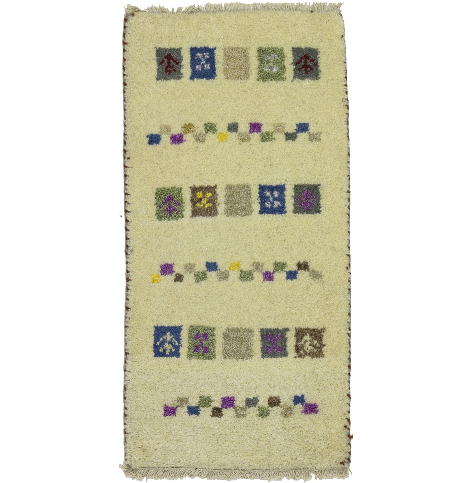 Union Rustic Cream Tribal 1X3 Indo Gabbeh Oriental Area Rug | Wayfair