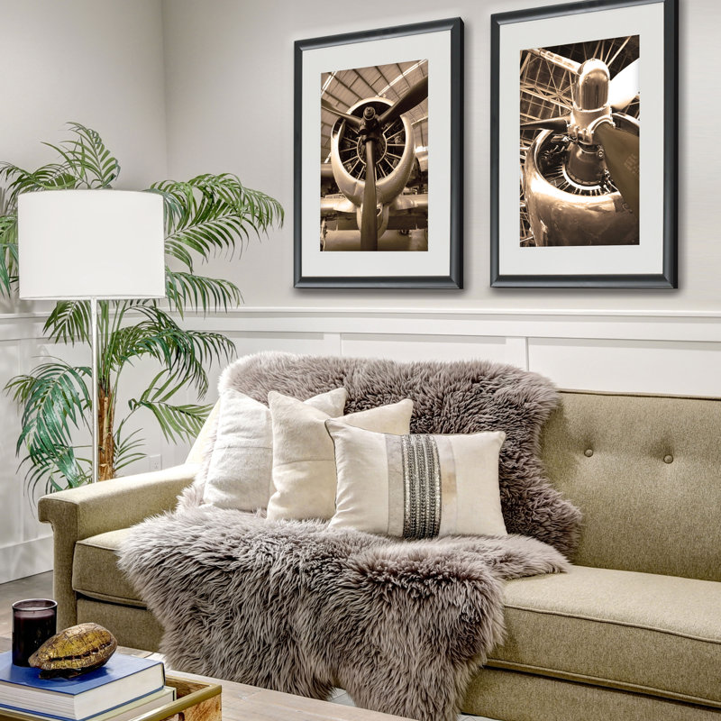 17 Stories Airplane Engine Framed On Paper 2 Pieces Print & Reviews ...