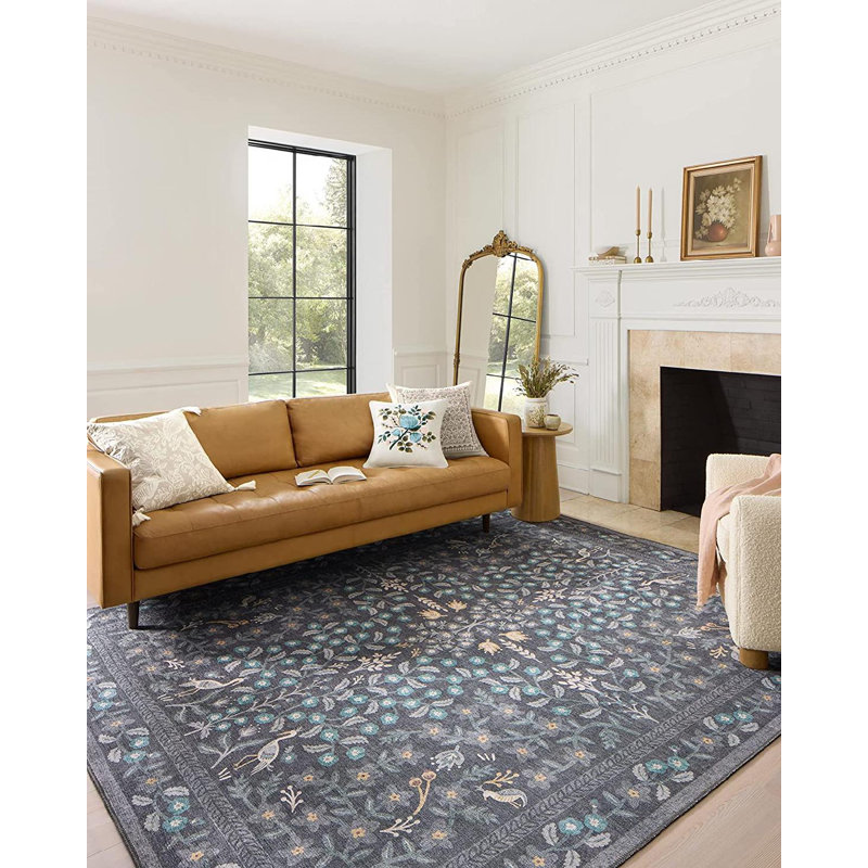 Rifle Paper Co. x Loloi Maison Nightingale Black Rug & Reviews | Birch Lane