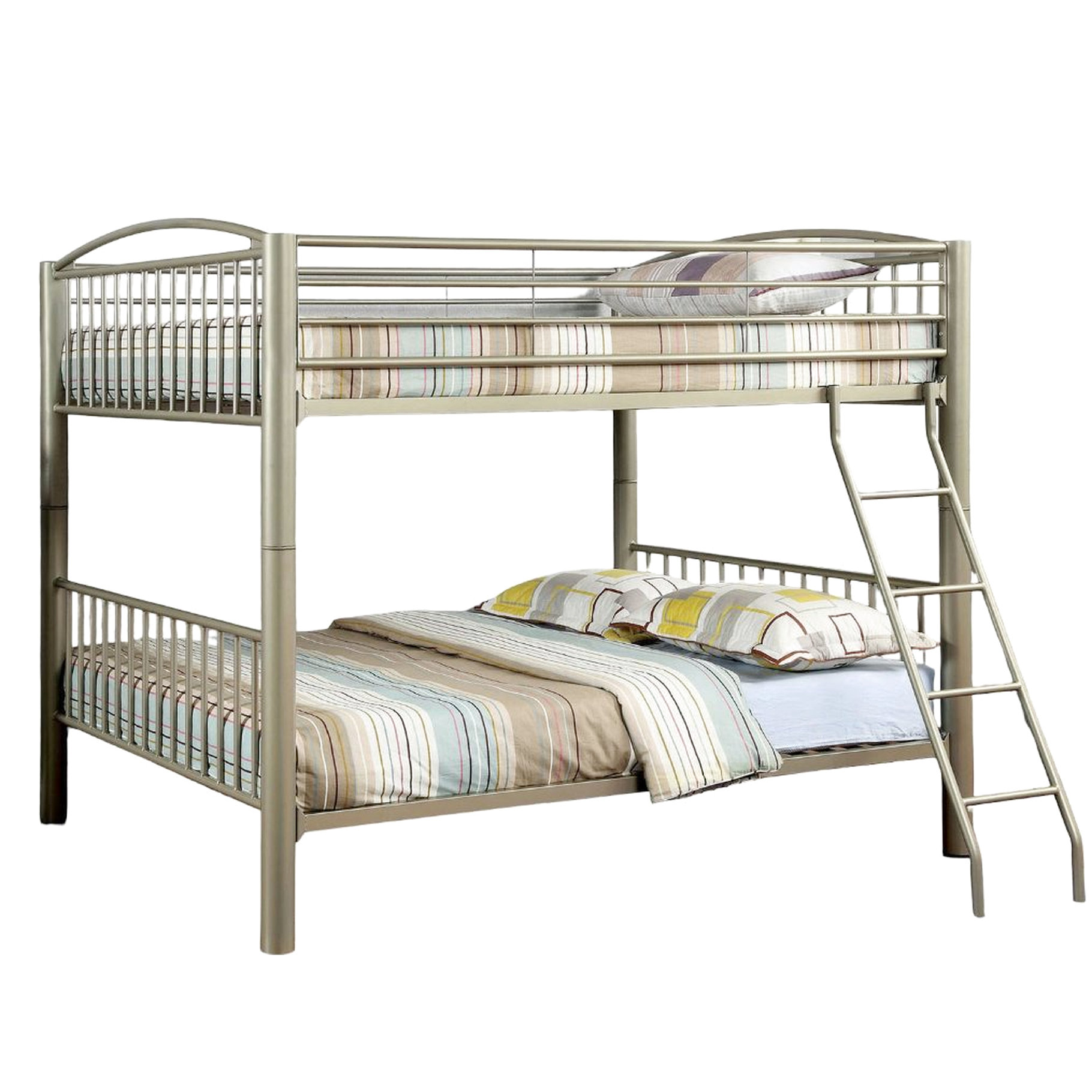 Brayden Studio Contemporary Style Full Over Bunk Bed In Metallic Gold ...