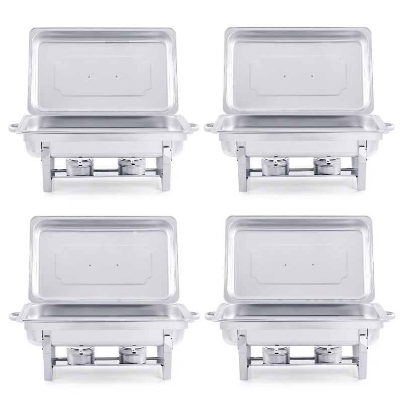 The Twillery Co.® Wickes Stainless Steel 9.5 Quarts Rectangle Chafing ...