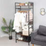 FURNOLD 60cm Industrial Heavy Duty Metal Open Wardrobe With Shelves ...
