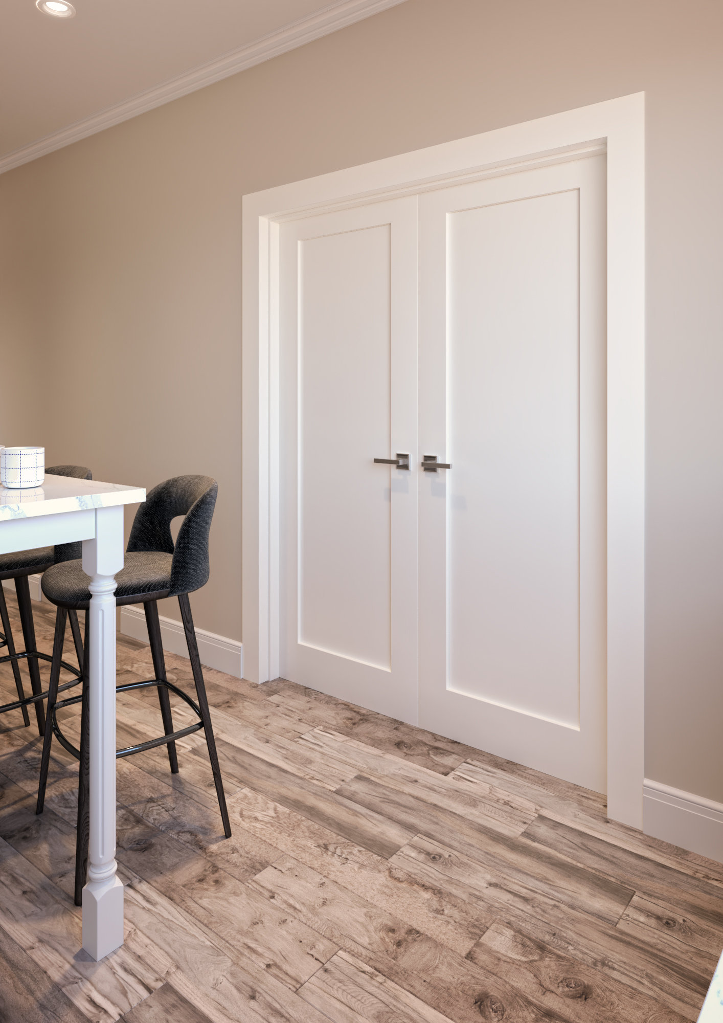 NYKHDC Newton Single Panel Solid Core Primed Smooth Texture Interior ...