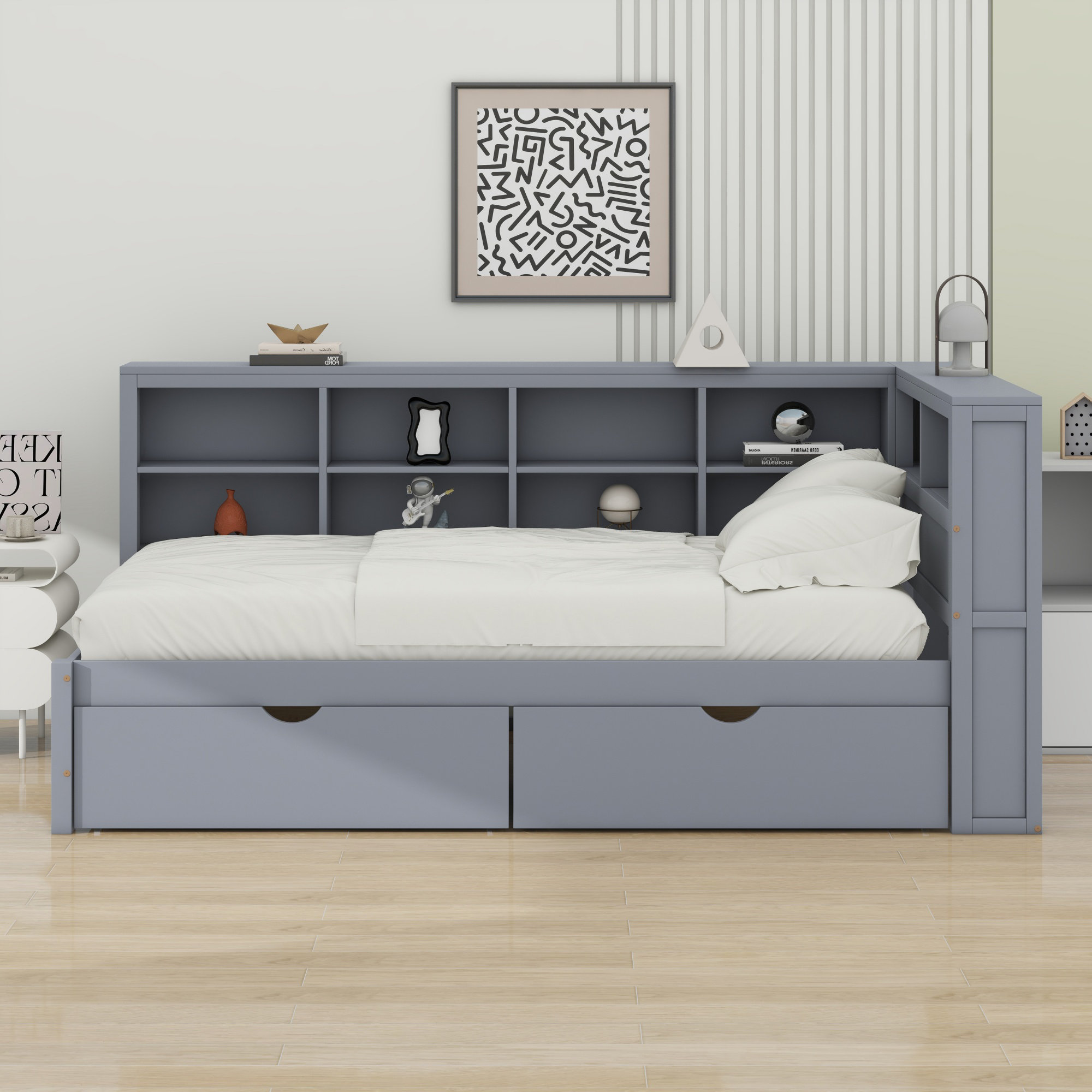 Latitude Run® Daybed With Drawers,Shelf And USB Charging Ports ...