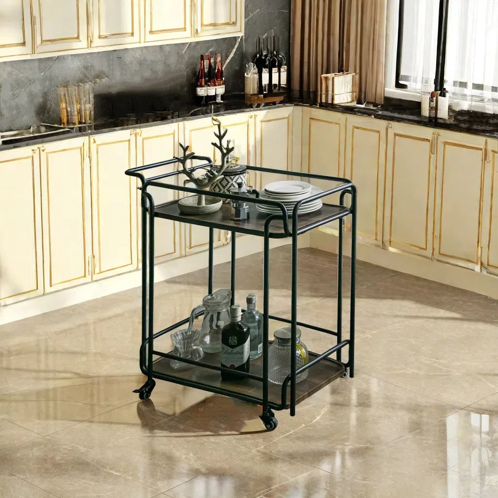 17 Stories Industrial Bar Carts For The Home Bar Serving Cart, Rolling ...