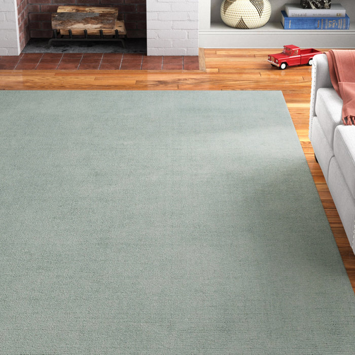 Andover Mills™ Girton Handmade Wool Mint Rug & Reviews | Wayfair
