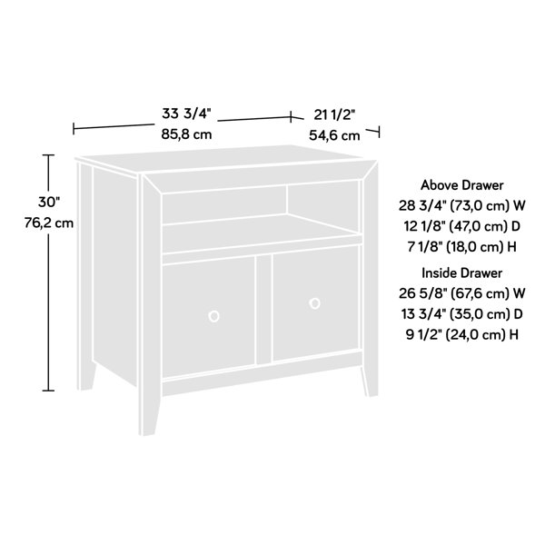 Latitude Run® White Lateral File, Full - Extension Drawer For Organized ...