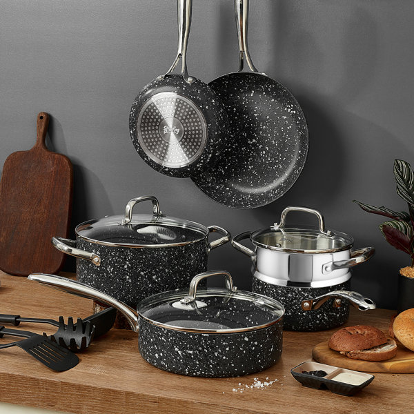 Hlafrg 12 - Piece Non-Stick Aluminum Cookware Set | Wayfair