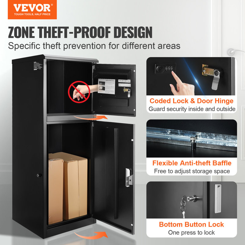 VEVOR Galvanized Steel Locking Package Drop & Reviews - Wayfair Canada