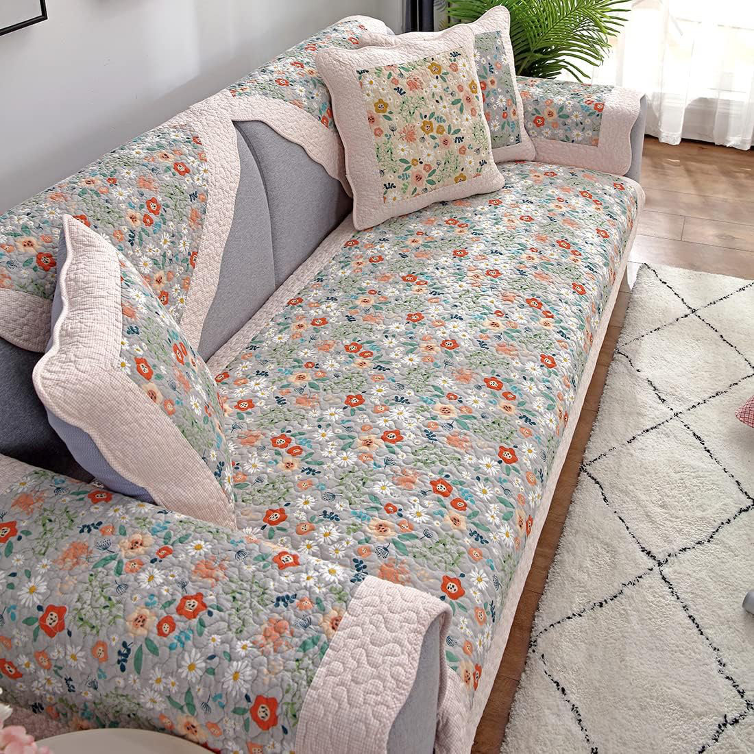 Lark Manor™ Farmhouse Country Floral Couch Sofa Covers - Wayfair Canada