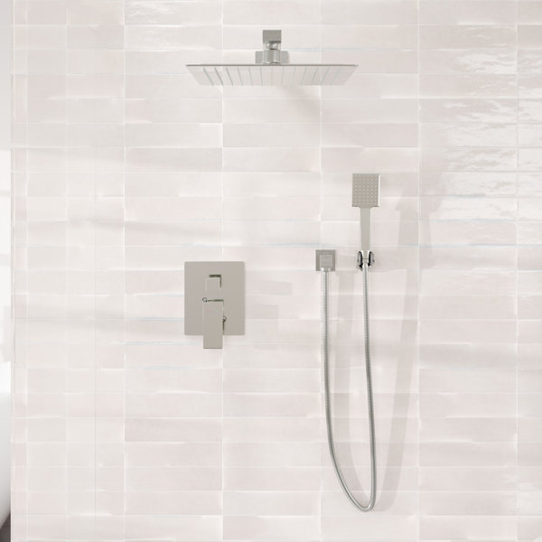 Eviva Edge Shower System With Slide Bar Hand-Shower And Thermostatic ...