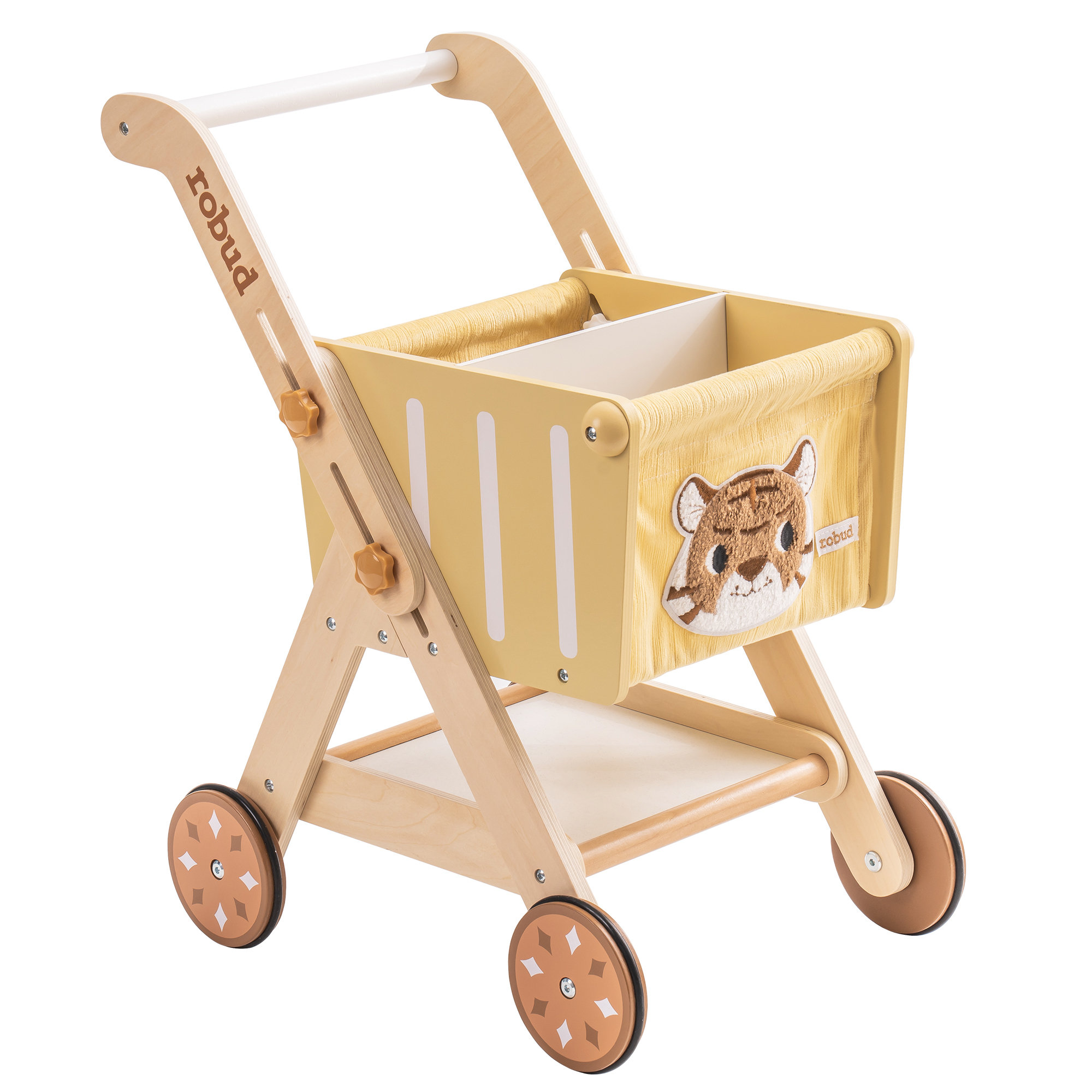 ROBUD Wooden Shopping Cart, Baby Push Walker Doll Stroller | Wayfair