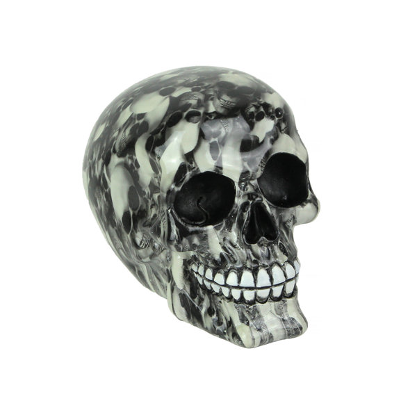 Trinx Resin Skulls Print Skull Statue Skeleton Home Decor Gothic ...