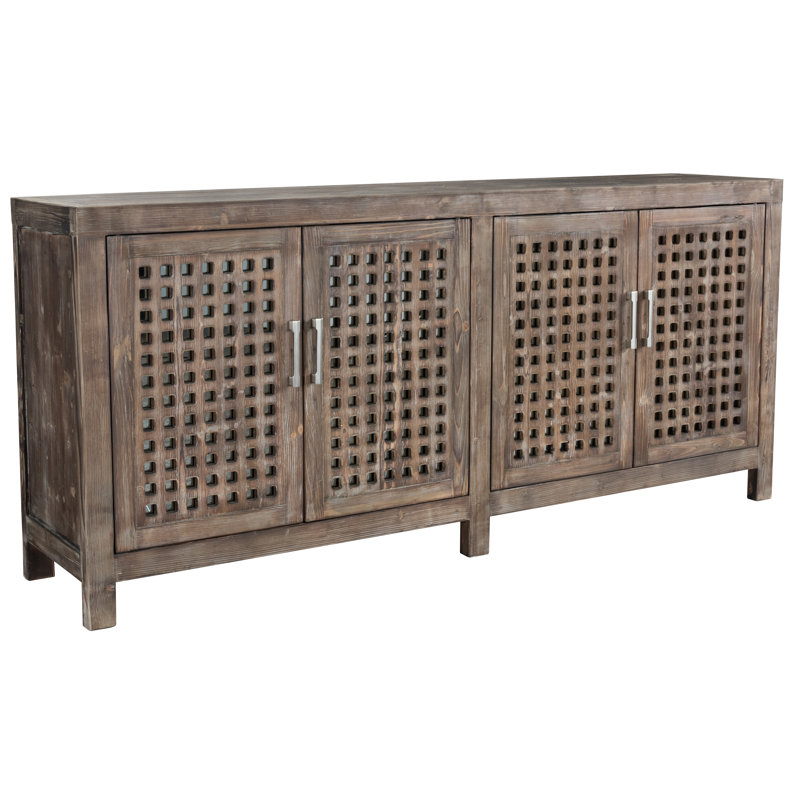 Rosalind Wheeler Charnese 80" Wide Pine Wood Sideboard & Reviews | Wayfair