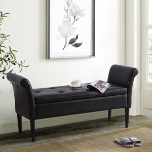 Red Barrel Studio® Ameelia Upholstered Flip Top Storage Bench & Reviews ...