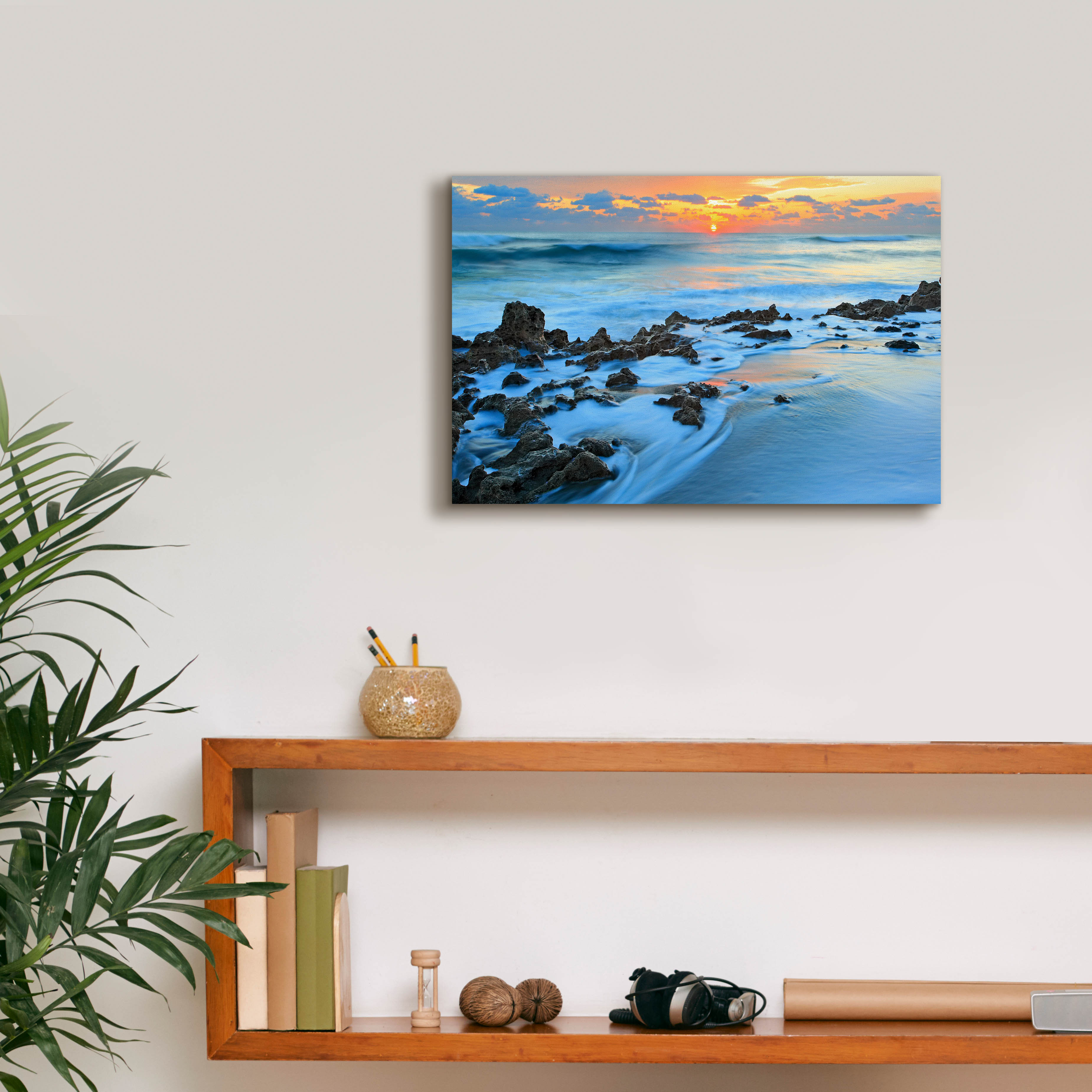 Highland Dunes 'Painted Ocean' by Patrick Zephyr Canvas Wall Art | Wayfair