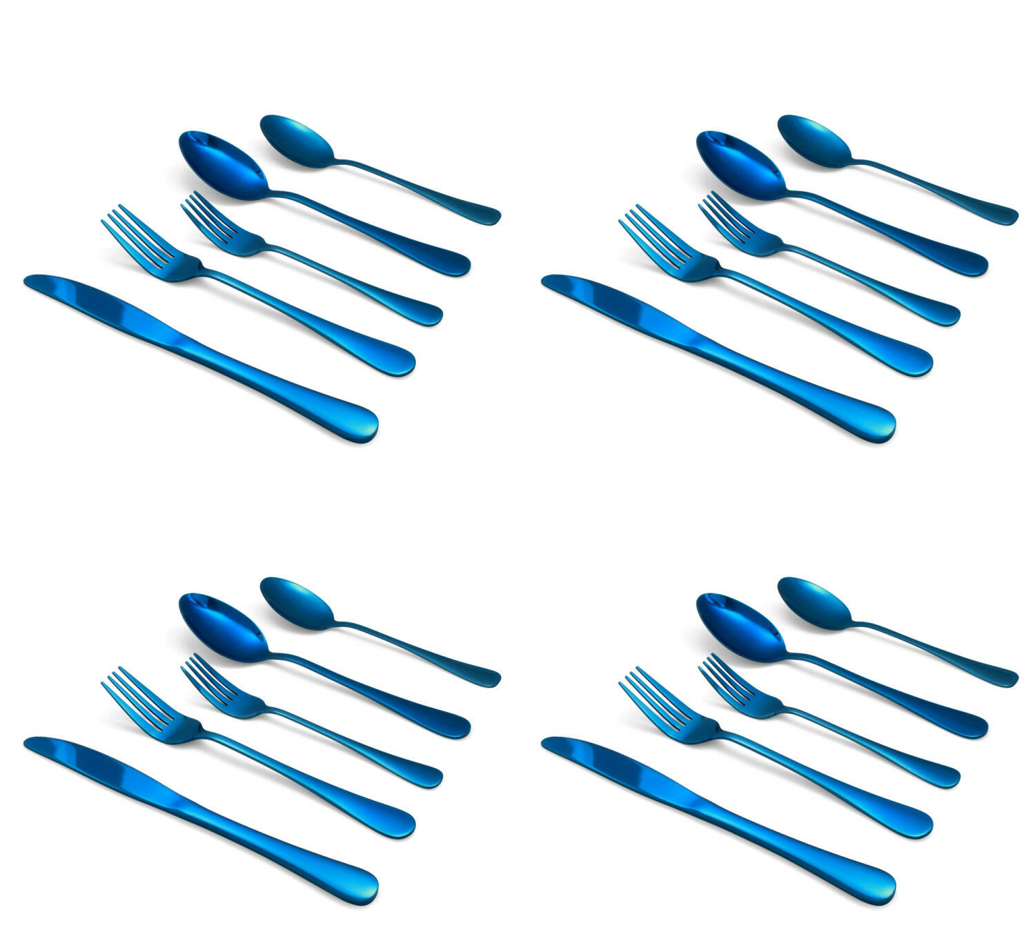 Elyon Tableware Elyon Luly Reflective 20-Piece Colored Stainless Steel ...