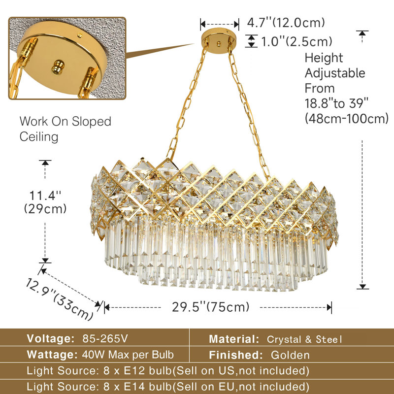 Mercer41 Sieta 8 - Light Dimmable Tiered Chandelier & Reviews | Wayfair