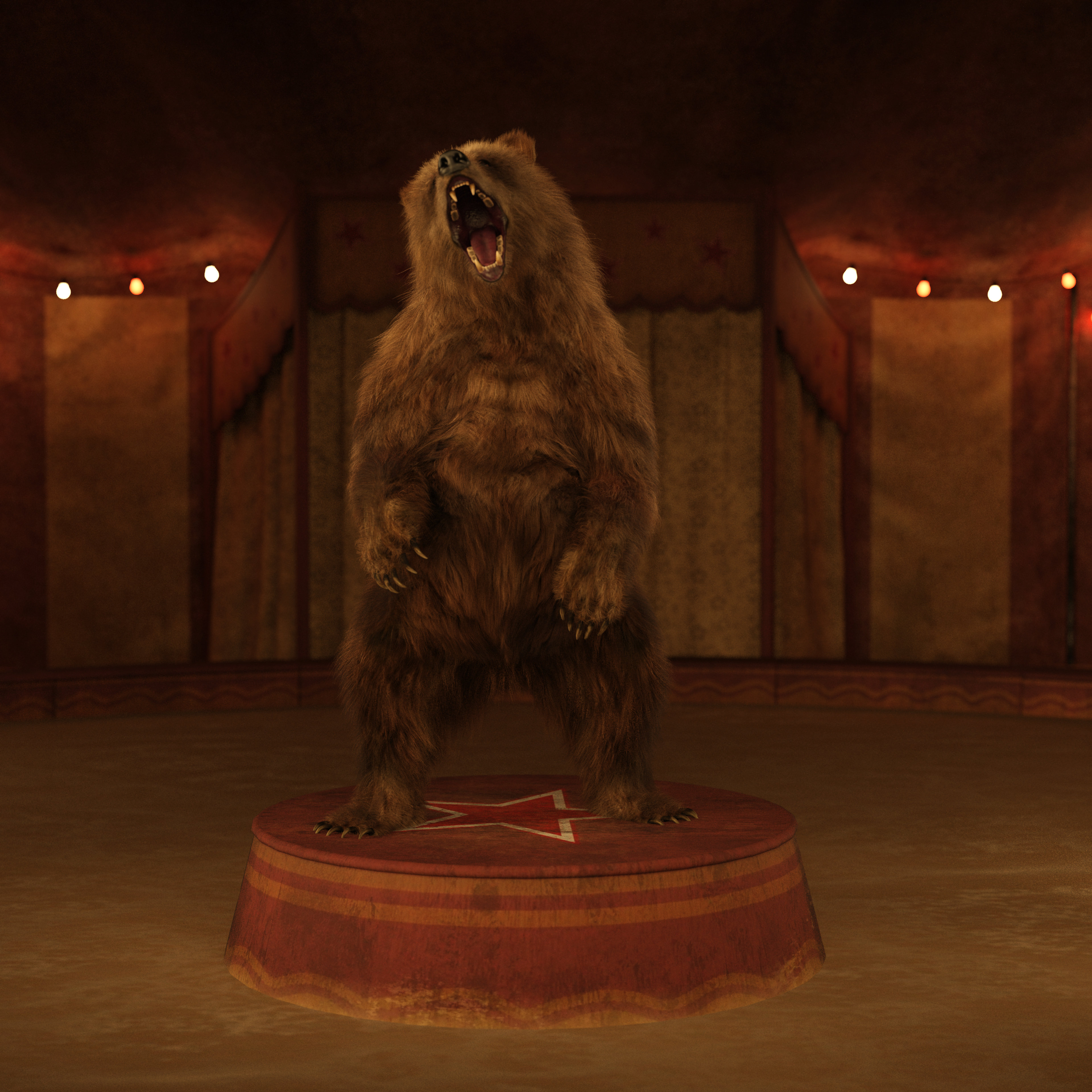 Millwood Pines Circus Carnival Bear by Cloudytronics | Wayfair