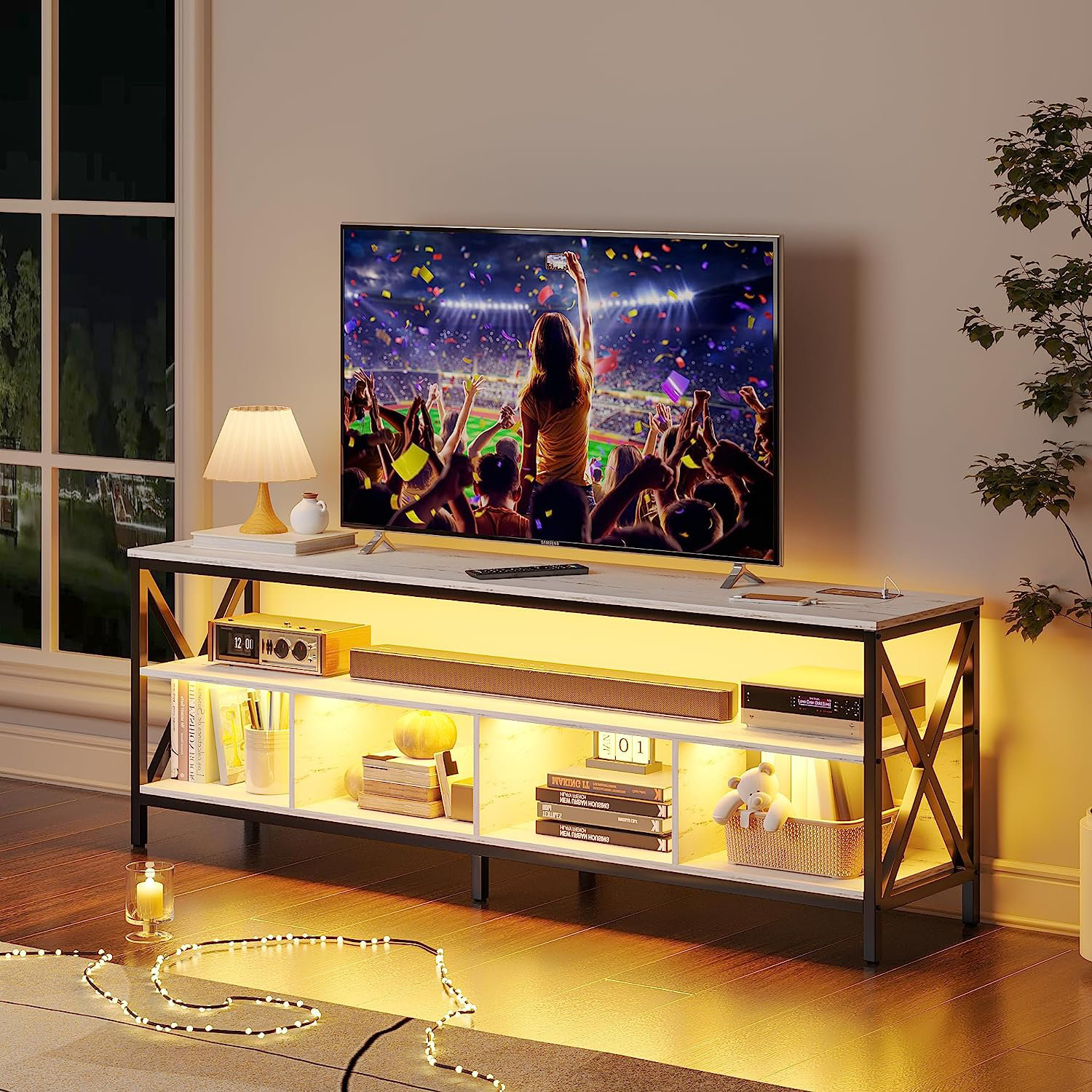 Ivy Bronx Emmitte LED TV Stands for TVs up to 75'' & Reviews | Wayfair