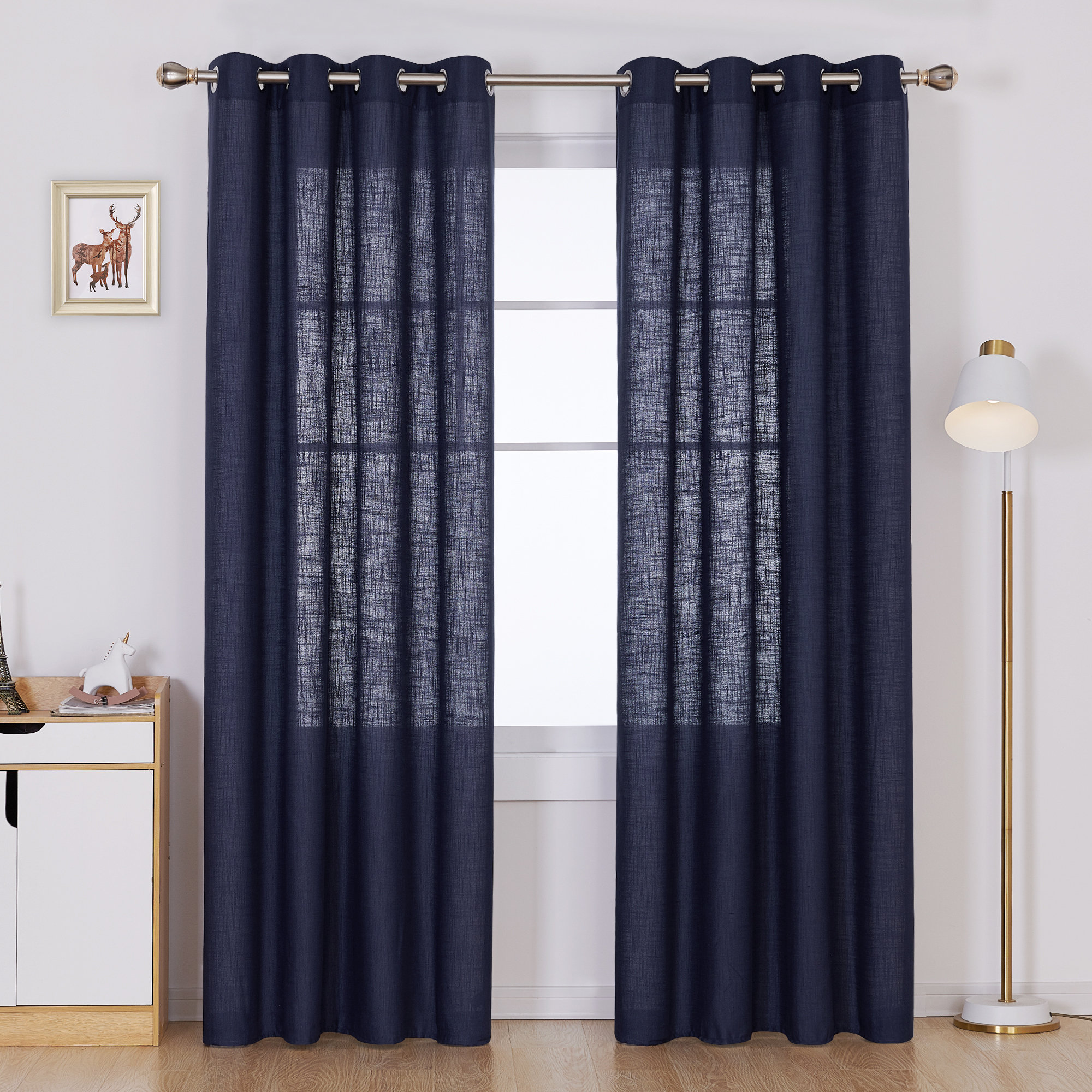 Deconovo Grommet Solid Curtains (Set of 2) | Wayfair
