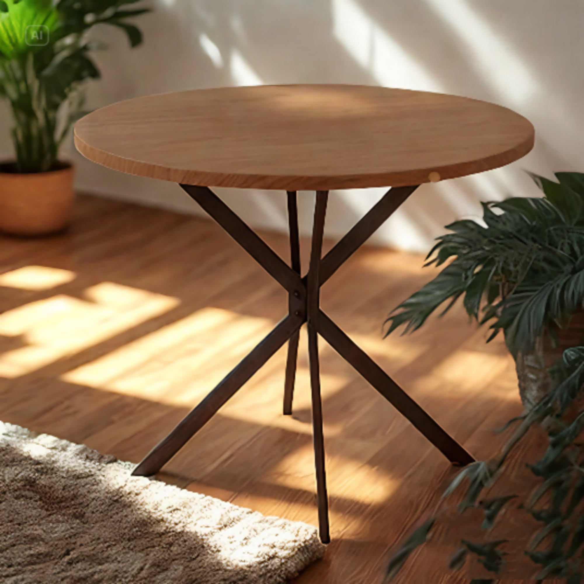 Wrought Studio Modern Round Kitchen Table, Round Dining Table With ...