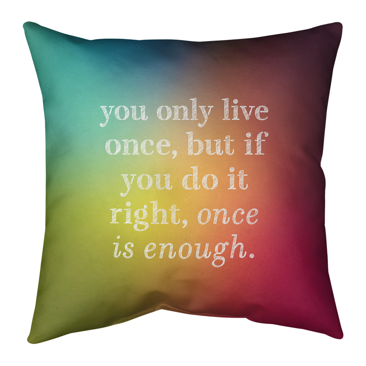 ArtVerse You Only Live Once Floor Pillow | Wayfair
