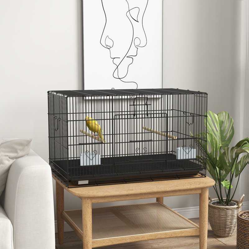 Tucker Murphy Pet™ Ginnie 17.7'' Steel Floor Bird Cage with Perch | Wayfair