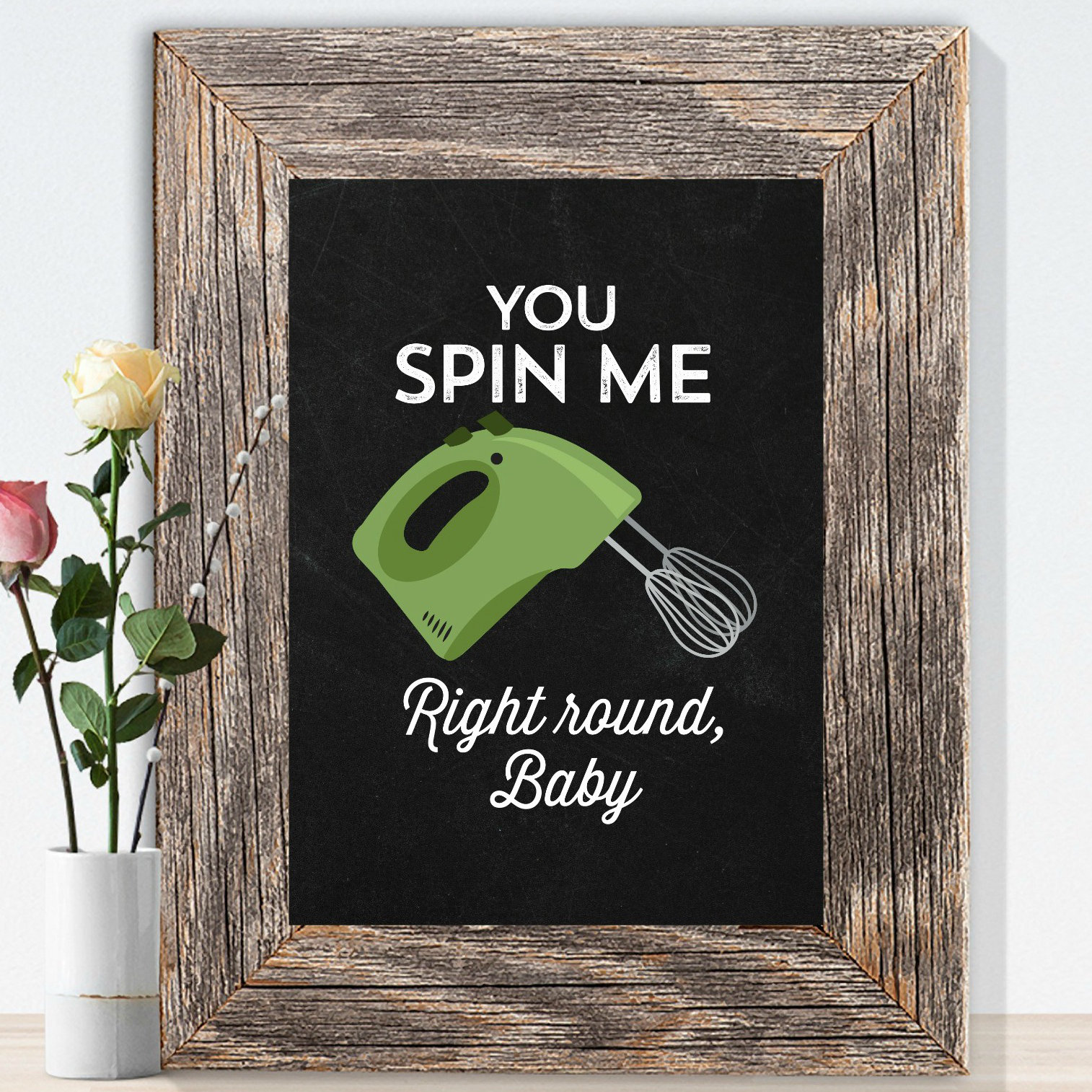 Love You A Latte Shop 'Chalkboard You Spin Me Right Round Baby' Graphic ...