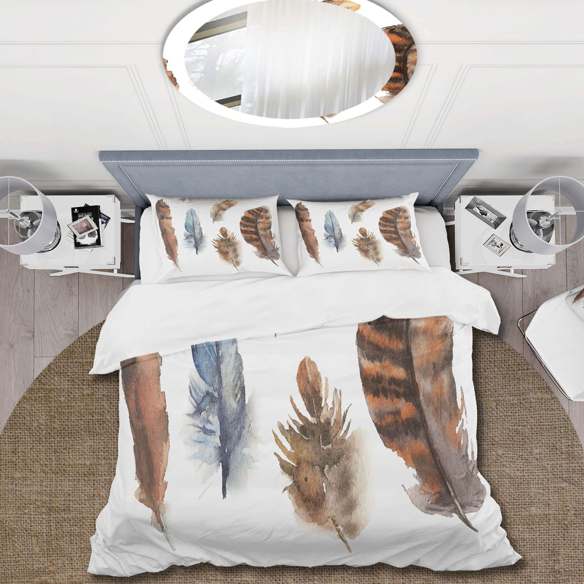 Design Art Ethnic Boho Feathers In Earth Tones - Bohemian & Eclectic ...