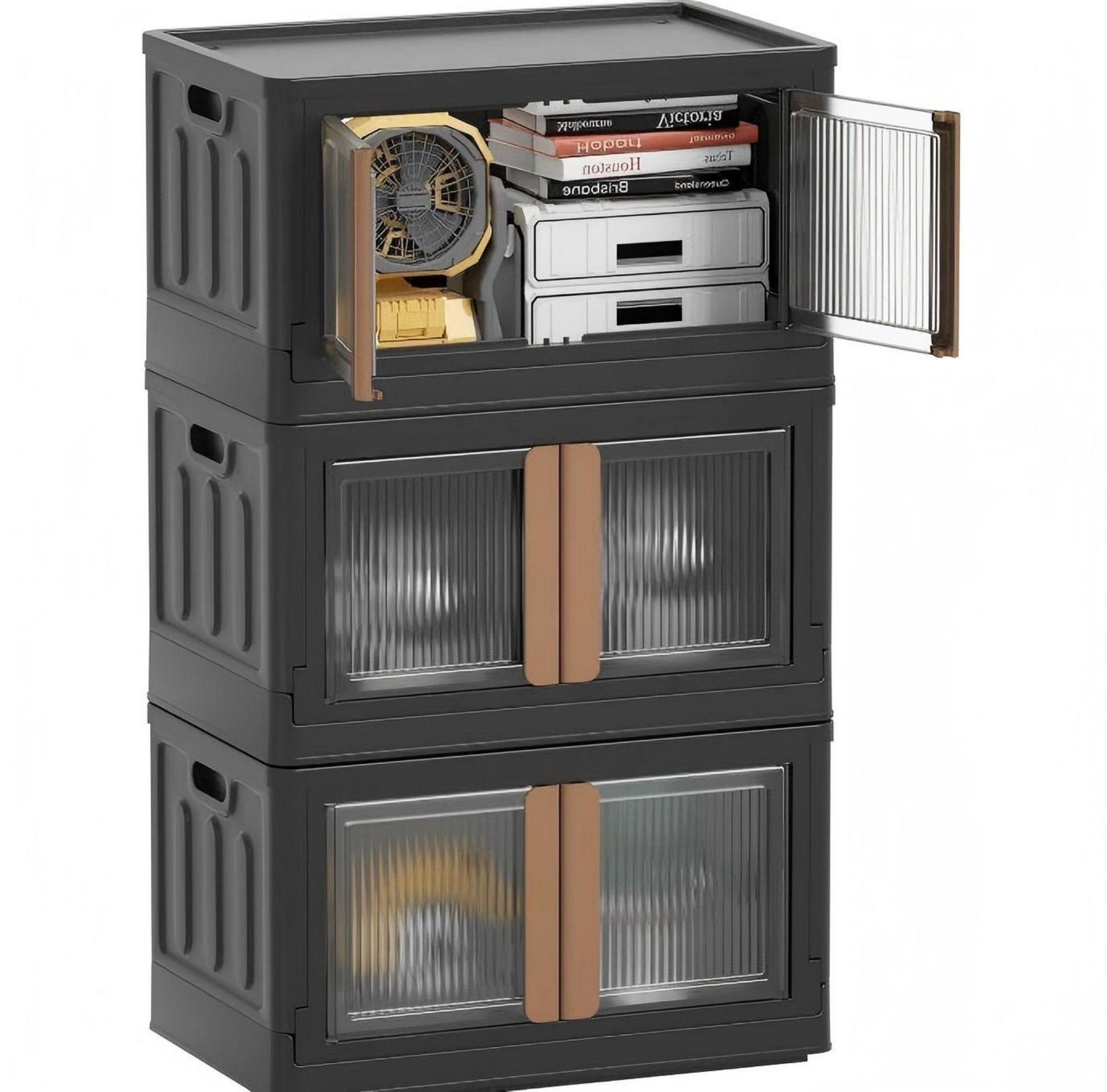 Rebrilliant 3 Pack Collapsible Storage Bins Closet Organizers and ...