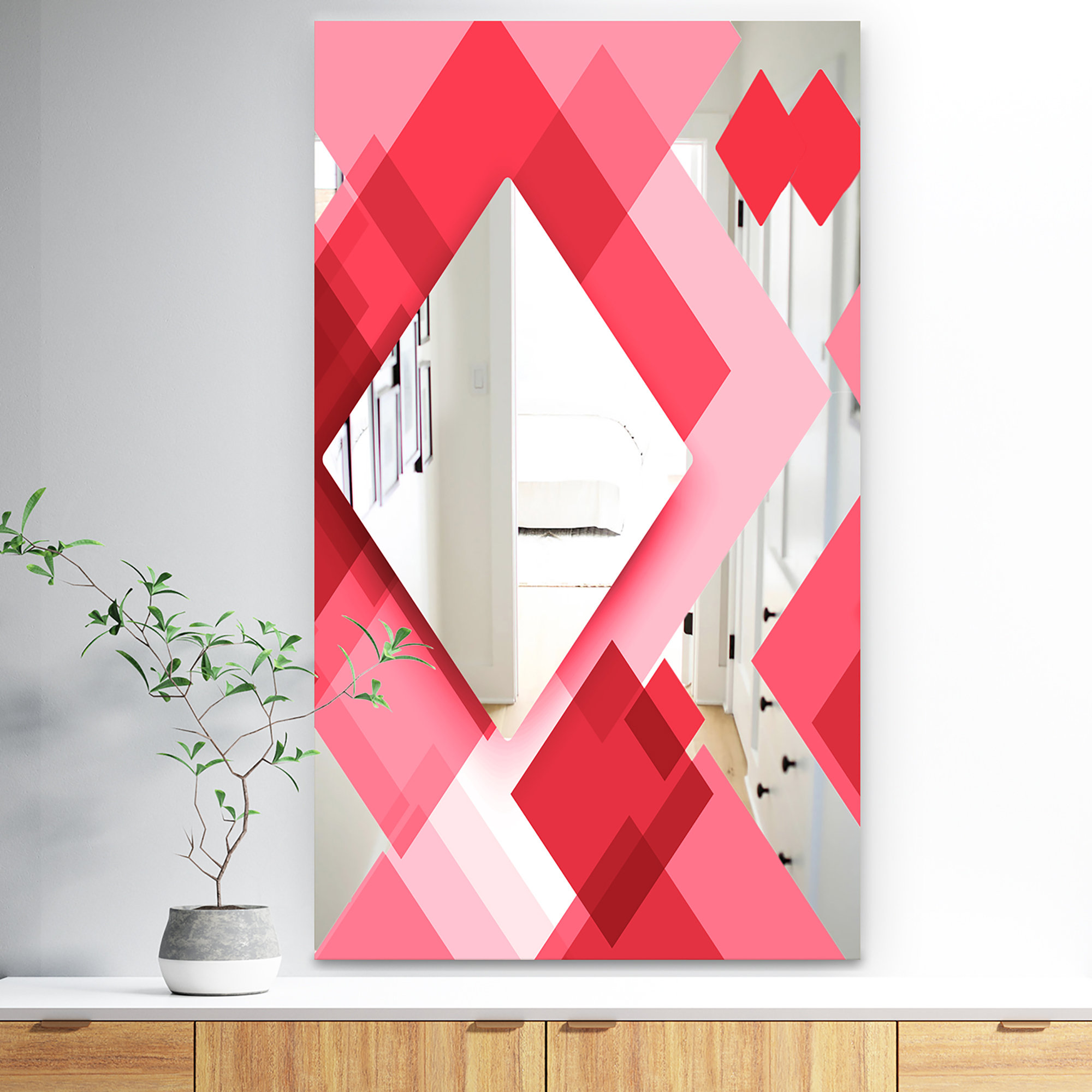 East Urban Home Triangular Modern & Contemporary Accent Mirror | Wayfair