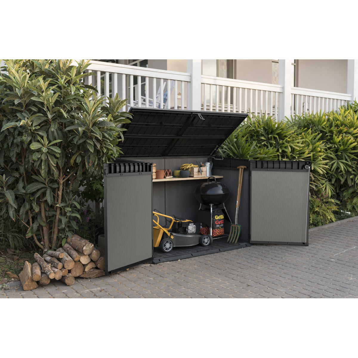 Keter Premier Jumbo 6.2x4.3 ft. Horizontal Durable Resin Outdoor ...