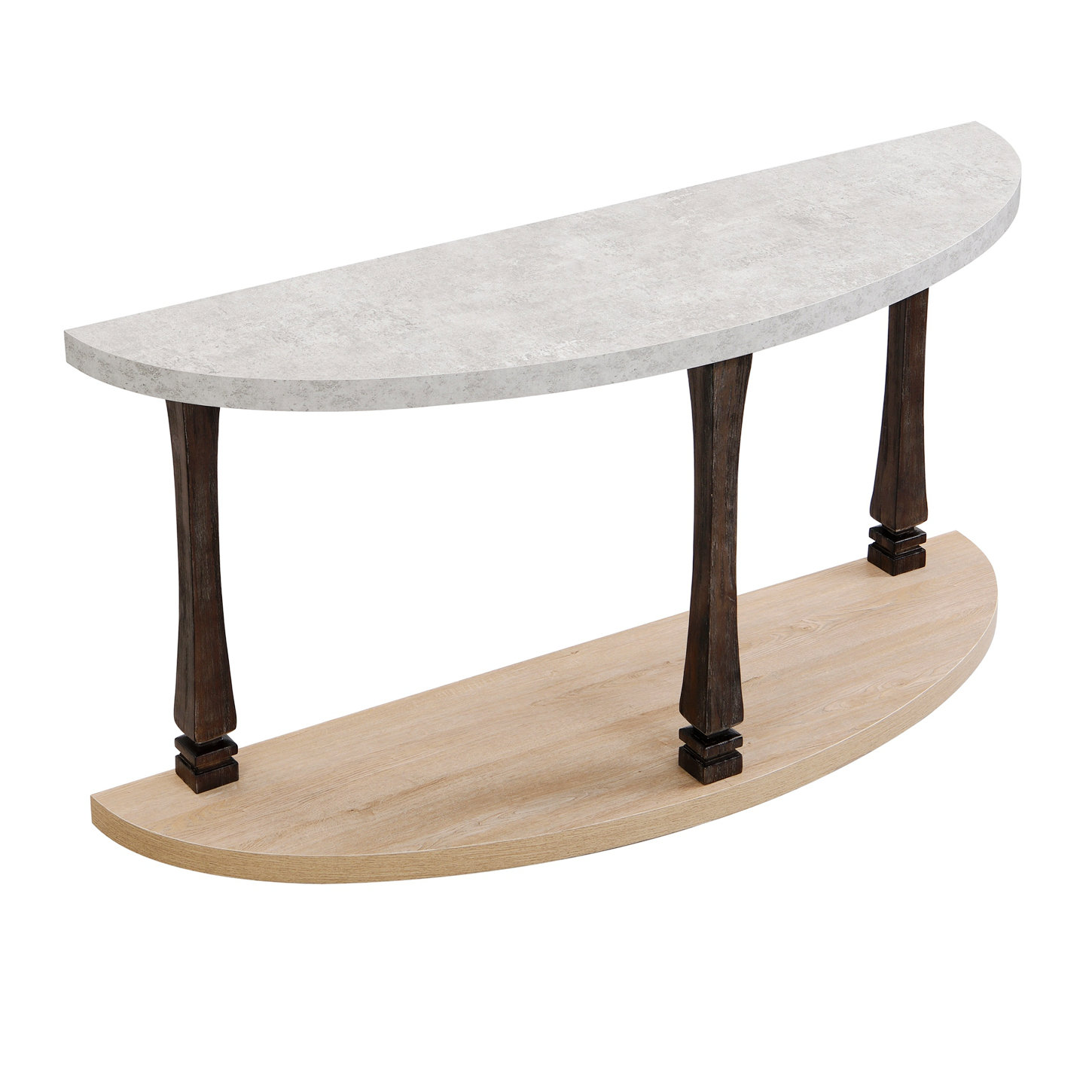 Charlton Home® Semi Circle Demilune Sofa Table, Half Moon Sturdy ...