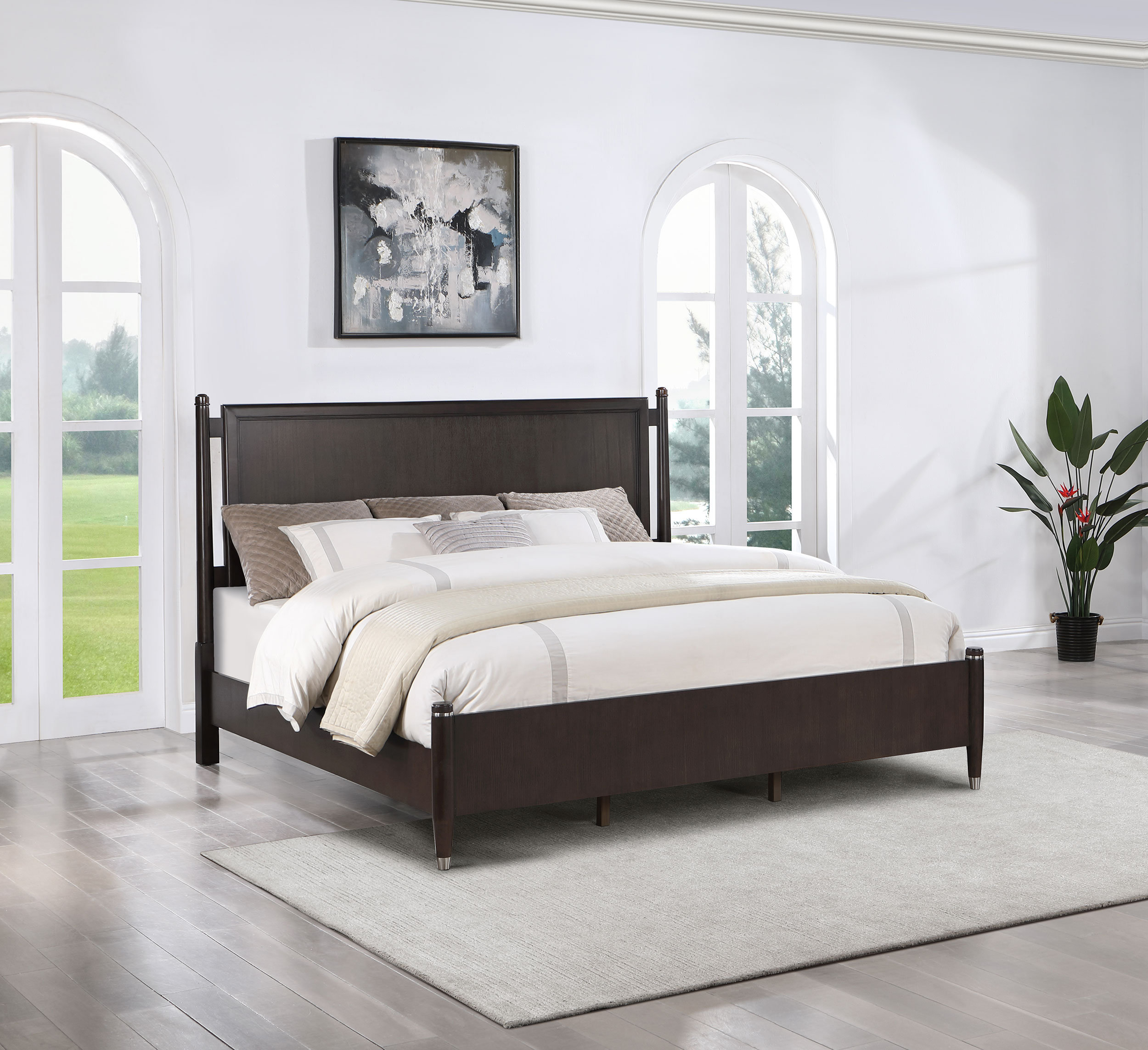 Kirby Kha Emberlyn Wood Poster Bed Brown | Wayfair