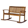 August Grove® Outdoor Candleick Rocking Solid Wood Bench & Reviews ...