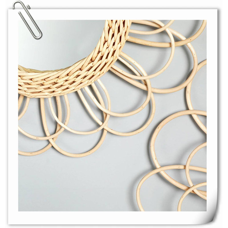 Bay Isle Home™ Rattan Mirrors For Wall, Boho Chic Rattan Round Mirror ...