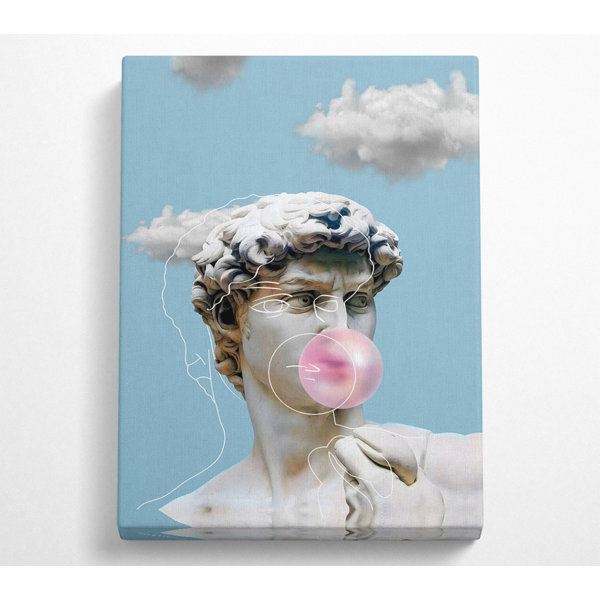 Happy Larry Bubblegum Greek Statue Canvas Art Print | Wayfair.co.uk