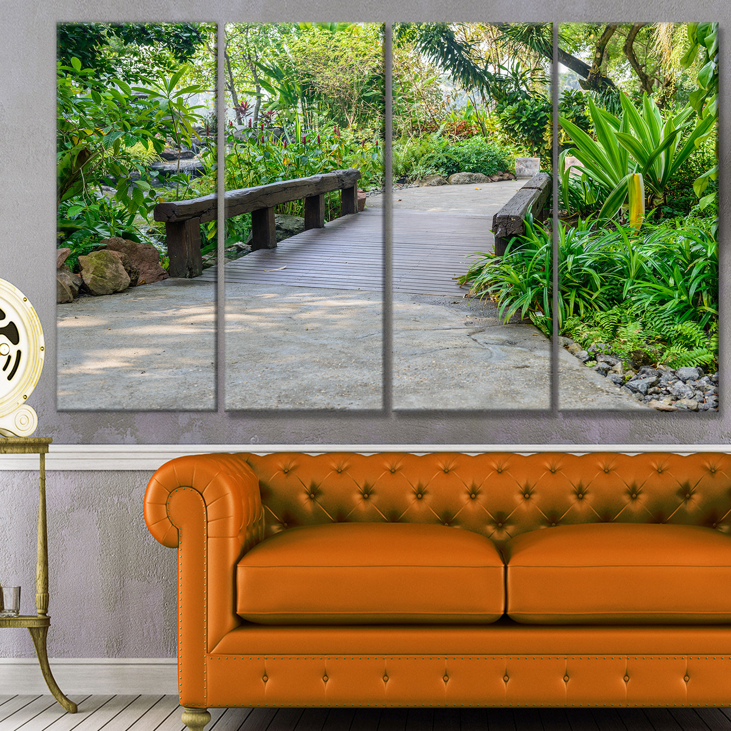 Design Art 'Stone Pathway into Garden' Photographic Print Multi-Piece ...