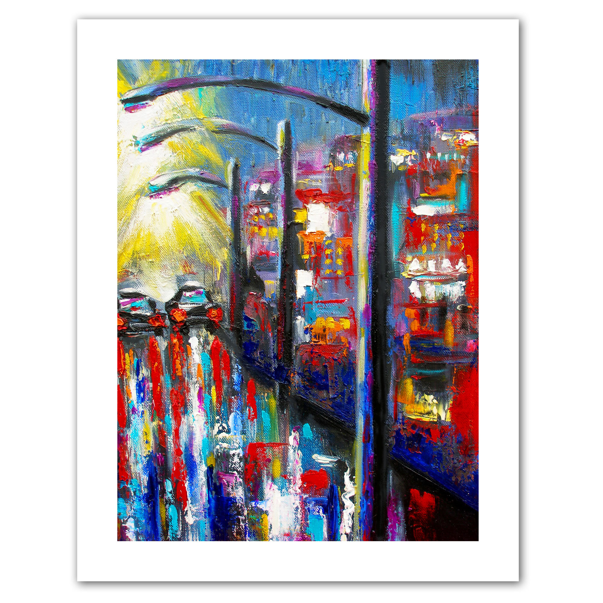 ArtWall 8 O'Clock Street Lights' by Susi Franco Painting Print on ...