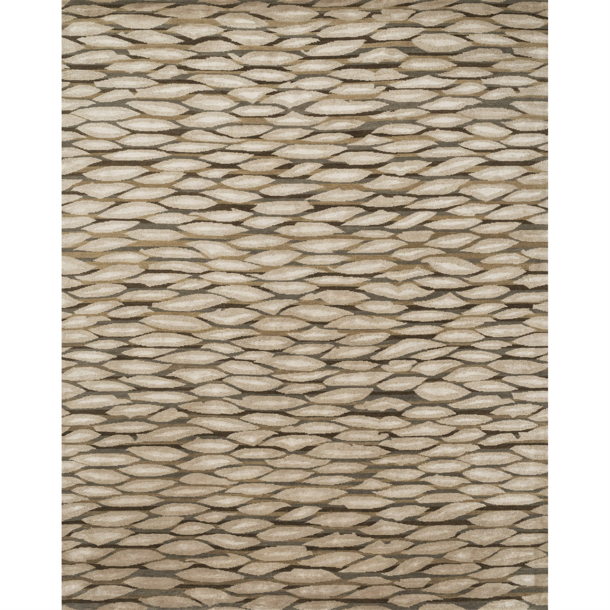 Loloi Rugs Hermitage Abstract Hand-Knotted Tobacco/Ivory Area Rug | Wayfair
