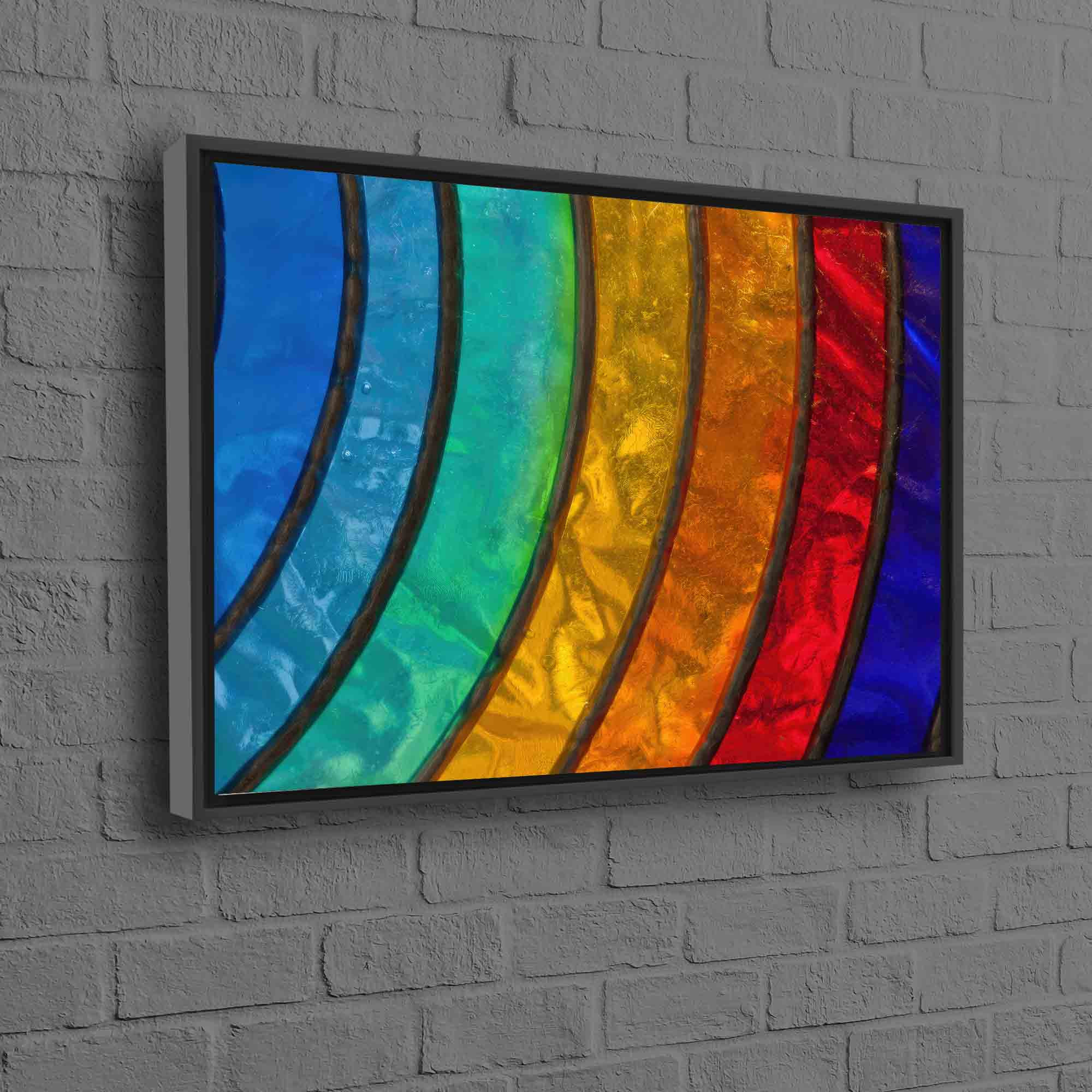 Hokku Designs Abstract Rainbow Design Cotton Canvas Art for Modern Home ...