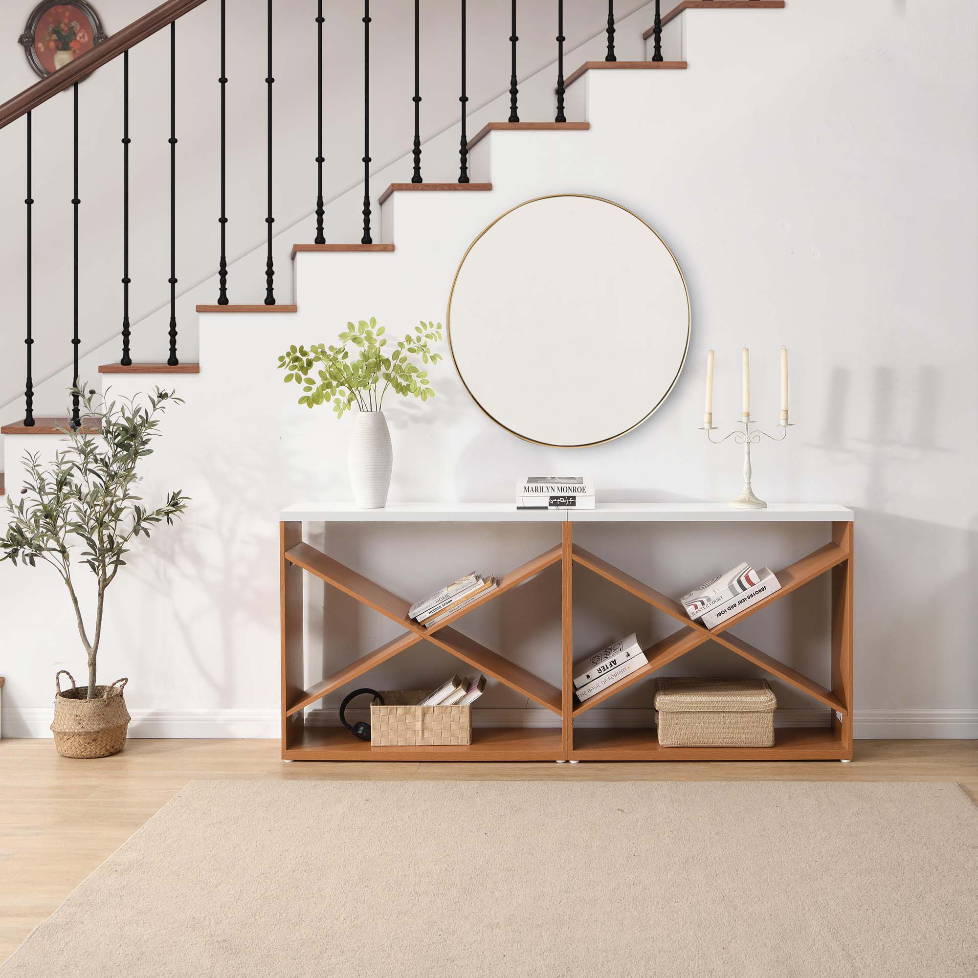 Red Barrel Studio® 70.87 Inch Farmhouse Console Table | Wayfair