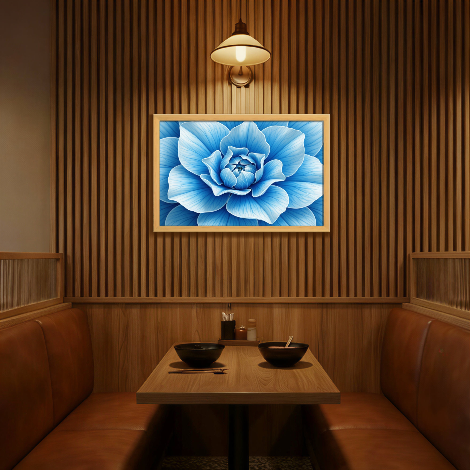 Latitude Run® Plants & Flowers Blue Flower Petal Pattern Print Art ...