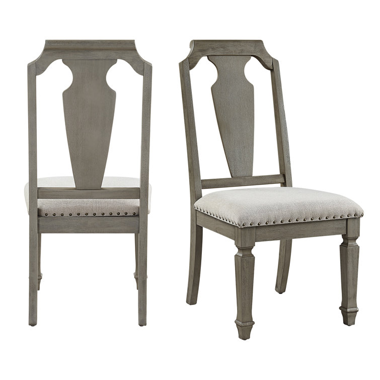 One Allium Way® Queen Back Side Chair in Gray | Wayfair