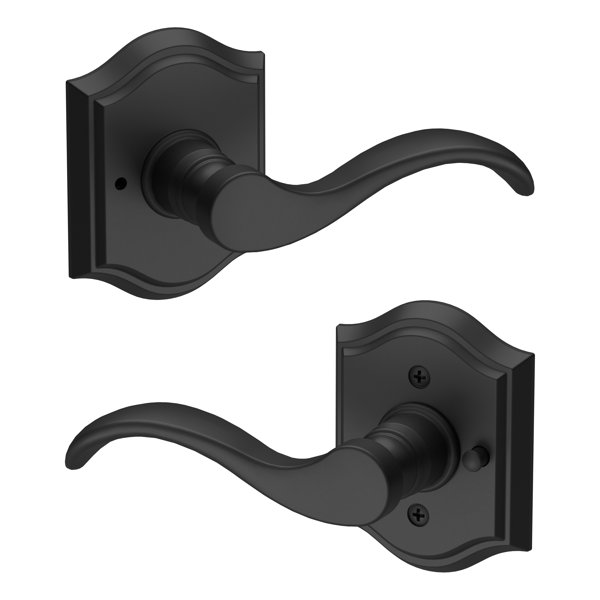 Baldwin Curve Door Lever with Rosette | Wayfair