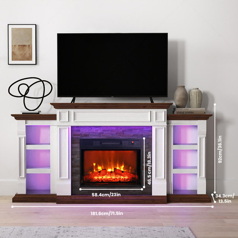 Ivy Bronx Raegyn 71.5'' W Electric Fireplace & Reviews | Wayfair